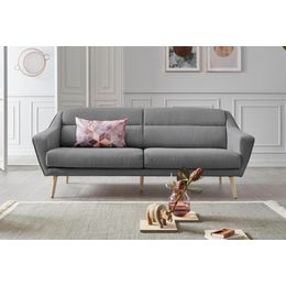 3-Sitzer OTTO HOME, B:212cm H:86cm T:90cm, grau, Struktur (100% Polyester);Struktur fein (100% Polyester);Samtoptik (100% Polyester);Luxus-Microfaser