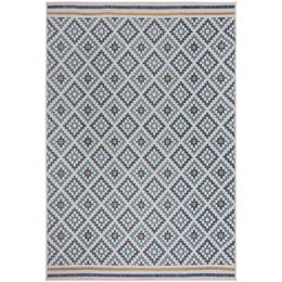 Teppich FLAIR RUGS, B:160cm H:4mm L:230cm, blau, Kunstfaser, Wohnzimmer, Teppiche, "ZiaTrellis", Zia Trellis Indoor Outdoor-Teppich