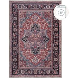 Teppich FLAIR RUGS, B:120cm H:4mm L:170cm, rot, Kunstfaser, Wohnzimmer, Teppiche, "Windsor", Waschbarer Teppich