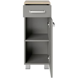 Midischrank Welltime, B:30,2cm H:76,5cm T:32,5cm, grau, Badezimmer, Schr&auml;nke, "Cosmo", BxTxH: ca. 30x32,5x76,5 cm, 2 F&auml;cher, T&uuml;ranschlag wechselbar