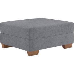 Hocker MR. COUCH, B:98cm H:44cm T:82cm, grau, Novaclean Avanti (100% Polyester), Wohnzimmer, Hocker, "Hilla", Mit Federkern, wahlweise mit