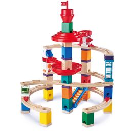 HAPE Kinder Kugelbahn-Bausatz "Quadrilla, Super Spiralburg", bunt, Holz, Kunststoff, Kugelbahnen, 129 tlg.