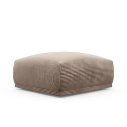 Hocker Trendmanufaktur, B:85cm H:42cm T:85cm, beige, 88% Polyester, 12% Polyacryl, Wohnzimmer, Hocker, "Braga, mit hochwertigem Kaltschaum,