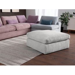 Hocker Alina, B:98cm H:46cm T:98cm, grau, Cord GCT (92% Polyester, 8% Nylon), Wohnzimmer, Hocker, "Sandy", 98 cm breit und 98 cm tief