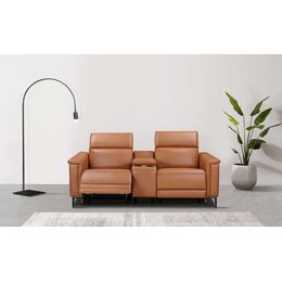 2-Sitzer Home Affaire, B:195cm H:97cm T:99cm, braun, Kunstleder 100% Polyurethan, Sofas, "Lund, 2er-Kinosofa, TV-Sessel, Multimedia-Sofa, USB-A", m.