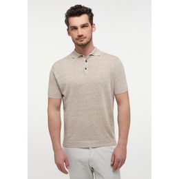 Eterna Herren Poloshirtbeige, Gr. XXL, 27% cotton, 73% Leinen, Shirts