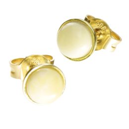 OSTSEE-SCHMUCK Damen Paar Ohrstecker "- Classic 5 mm - Gold 585/000 - Bernstein", Gelbgold 585, gold, Gelbgold 585, Ohrringe