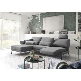 Ecksofa 3C CANDY, B:317cm H:87cm T:188cm, grau, 100% Polyester, Wohnzimmer, Sofas, "Kairo modernes Multifunktions-Sofa, bequem, L-Form", inklusive