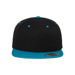 Flexfit Damen Flex Cap "Flexfit Unisex Classic Snapback 2-Tone"balck, teal, unifarben, 80% Polyacryl, 20% Wolle, Caps