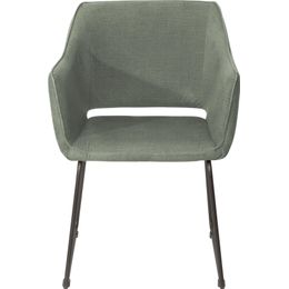 Schalenstuhl Tom Tailor HOME, B:56cm H:82cm T:61cm, grün, Modischer Samtstoff STC (100% Polyester), Esszimmer, Stühle, "T-VELVET ARMCHAIR"