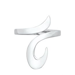 Elli Damen Fingerring "Wickelring Verstellbar Ornament 925 Silber", Resizable, ohne Stein, Silber 925 (Sterlingsilber), 2mm, silber, Silber 925