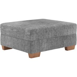 Hocker MR. COUCH, B:98cm H:44cm T:82cm, grau, Dolce (100% Polyester), Wohnzimmer, Hocker, "Hilla", Mit DuraSpring-Taschenfederkern, bis 140 kg