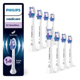 Herren Aufsteckbürsten "S Sensitive", 4 Stk., transparent, PHILIPS SONICARE, Zahnbürstenköpfe, für empfindliche Zähne und Zahnfleisch, für jedes