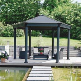 Pavillon, grau, PALRAM - CANOPIA, Garten, Pavillons, "Roma", BxT: 359x414,5 cm