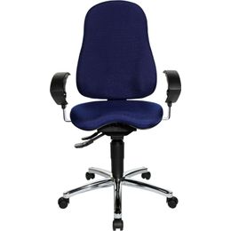B&uuml;rostuhl Topstar, blau, Sitzfl&auml;che: 100% Polypropylen, St&uuml;hle, "Sitness 10"