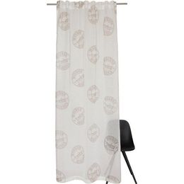Vorhang Esprit, B:135cm H:180cm, beige, Polyester, Wohnzimmer, Gardinen, "Stamp", Ma&szlig;anfertigung