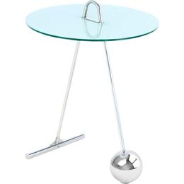 Beistelltisch Kayoom, B:46cm H:60cm T:46cm, bunt, Stahl, Glas, Garten, Tische, "Pendulum 525, mit runder Tischplatte", Marmoroptik, Gestell im