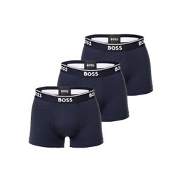 BOSS Herren Boxershorts "Boxershort Trunk 3P Power 3er Pack", Gr. L, blau, Obermaterial: 95% Baumwolle CO. 5% Elasthan EL., Unterhosen