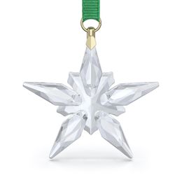 Swarovski Dekohänger "Kristallfigur Sammelfigur Annual Edition Little Star Ornament 2025", grün, Baumwolle, Kristallglas, Metall, Dekohänger,