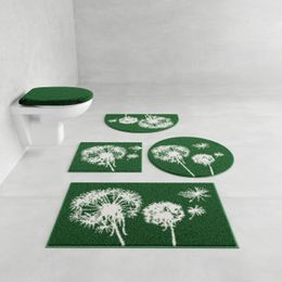 Badematte Grund, H:20mm, gr&uuml;n, Polyacryl, Badematten, "Pusteblume, Badvorleger, Badezimmer Teppich, sehr weich", weiche Haptik, auch als 2-teiliges