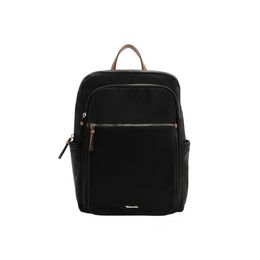 Tamaris Damen Rucksack "Rucksack TAS Gertraud", schwarz, Obermaterial: 60% Polyurethan PU. 40% Polyester PES., Rucksäcke