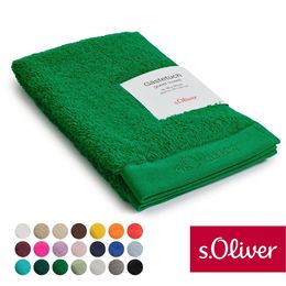 G&auml;stehandtuch s.Oliver, B:30cm L:50cm, gr&uuml;n, Walkfrottier, Baumwolle, Handt&uuml;cher, "s.Oliver, Premium Qualit&auml;t, 600 gr/m&sup2;, auch als Sets erh&auml;ltlich",