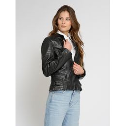 Mustang Damen Lederjacke "31022105", schwarz, Gr. S, Obermaterial: 100% Lammleder; Futter: 100% Baumwolle; &Auml;rmelfutter: 100% Polyester;