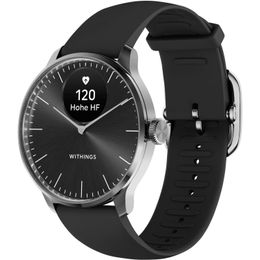 Withings Smartwatch "ScanWatch Light 37mm RoseGold, Akku bis 35 Tage, 50 M Wasserdicht", schwarz, Smartwatches, Leicht, elegant, langlebig, hybride,