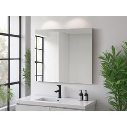 Badspiegel Welltime, B:80cm H:60cm T:1,8cm, grau, MDF, Spiegel, "Florenz", in drei Breiten (60cm,80cm,100cm)