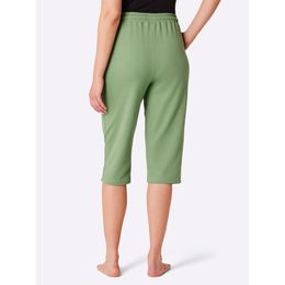 feel good Damen Caprihose, Gr. 44, gr&uuml;n, 50% Baumwolle, 50% Polyester, unifarben, Hosen