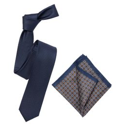 Venti Herren Krawatte "Venti Accessoires gemustert", blau, 100% Seide, Krawatten