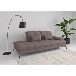 Sit & More Recamiere SIT & MORE, B:231cm H:90cm T:122cm, beige, 90% Polyester, 10% Polyamid, Sofas, "Amica, inkl. Sitztiefenverstellung und Armteilverstellung",