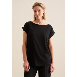 Seidensticker Damen Klassische Bluse "Schwarze Rose", schwarz, Gr. 42, unifarben, 67% Viskose, 28% Polyester, 5% Elasthan, Blusen, Ohne Arm Uni