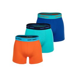 Happy Shorts Herren Boxershorts "Boxershort 3er Pack", Gr. S, bunt, Obermaterial: 95% Baumwolle CO. 5% Elasthan EL., Unterhosen