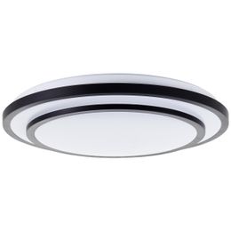 BRELIGHT LED Wandleuchte "Luciano", Ø 49cm H: 7cm, 1 Stk., schwarz, Leuchten, D 50 cm, 3800 lm, 3000-6500 K, 36 W, dimmbar, CCT, Fernbedienung
