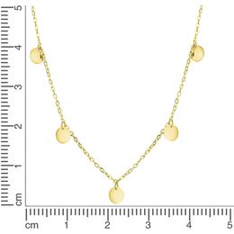 Firetti Damen Kette mit Anh&auml;nger "Schmuck Geschenk Silber 925 Halsschmuck Halskette Pl&auml;ttchen", Silber 925 (Sterlingsilber), L: 45 B: 1,2mm, gold,