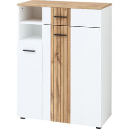 Schuhschrank Innostyle, B:80cm H:106cm T:38cm, weiß, Holzwerkstoff, MDF, Flur, Schränke, "Schuhschrank Sparks, 80x106x38cm (B/H/T)", 2 türig, 1