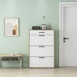 Schuhschrank OTTO HOME, B:80cm H:121cm T:24cmeichefarben, wei&szlig;, FSC-zertifizierter Holzwerkstoff, Flur, Schr&auml;nke, "Aridas", matte Front,