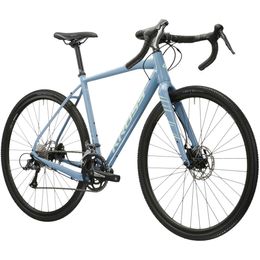 KROSS Gravelbike "Gravelbike Esker 1.0", 48cm, 28 Zoll (71,12cm) hinten: 28 Zoll (71,12cm), blau, Fahrr&auml;der