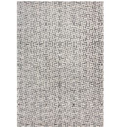 Teppich FLAIR RUGS, B:160cm H:12mm L:230cm, grau, Kunstfaser, Wohnzimmer, Teppiche, "Rhett", aus gewebter Wolle