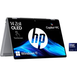HP Convertible Notebook "OmniBook X Flip 14-fm0272ng", 16 GB RAM 512 GB SSD, Core Ultra 7, Windows11Home, silber, Notebooks