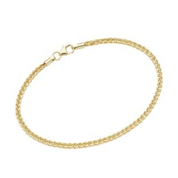 Firetti Damen Armband "Schmuck Geschenk Gold 375 Armschmuck Armkette Zopfkette", 19cm, Gelbgold 375, gold, Gelbgold 375, Armbänder