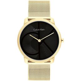 Calvin Klein Damen Quarzuhr "CK ICONIC 35 mm", gold, Armbanduhren, Armbanduhr, Damenuhr, Edelstahlarmband, analog