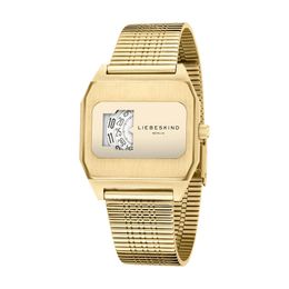 Damen Quarzuhr "Vinyl Vision", gold, Liebeskind Berlin, Armbanduhren, Armbanduhr, Damenuhr, Edelstahlarmband, analog