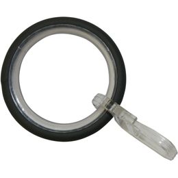 Gardinenring Gardinia, &Oslash;:0,38cm, grau, Gardinenbefestigungen, "Elba", Serie Gardinenstangen-Set Elba &Oslash; 16/19 mm