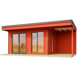 Gartenhaus Lasita Maja, rot, Holzwerkstoff, Gartenh&auml;user, "DOMEO 7 SCHWEDENROT/ANTHRAZIT"