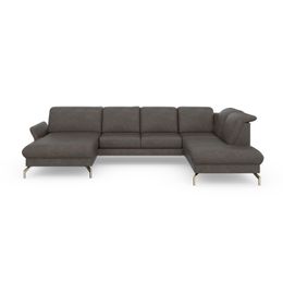 Sit & More Wohnlandschaft SIT & MORE, B:338cm H:84cm T:207cm, braun, Sofas, "Fashion U-Form", wahlweise mit Kopfteilverstellung, Vorziehsitz, motorisch,