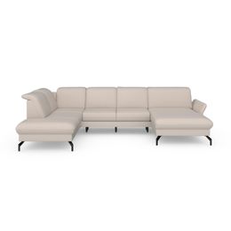 Sit & More Wohnlandschaft SIT & MORE, B:338cm H:84cm T:207cm, beige, Sofas, "Fashion U-Form", wahlweise mit Kopfteilverstellung, Vorziehsitz, motorisch,