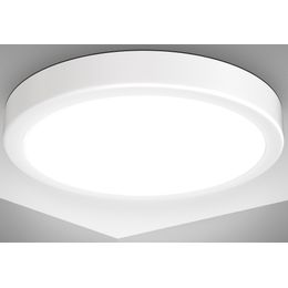 B.K.LICHT LED Deckenleuchte "BK_DL1521 LED-Deckenlampe, &Oslash;28cm, Neutralwei&szlig;es Licht, Wei&szlig;", 1, &Oslash; 28cm H: 4cm, 1 Stk., wei&szlig;, Wohnzimmer, Leuchten,
