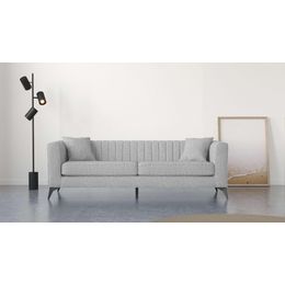 4-Sitzer Home Affaire, B:231cm H:74cm T:86cm, grau, 100% Polyester, Sofas, "MATTHEW elegantes Designsofa, Maße B/T/H: 231/86/74 cm", XXL, Steppung im